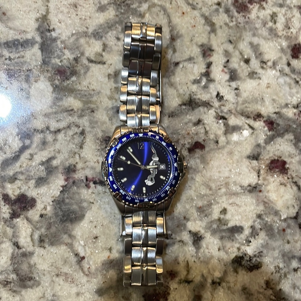 Fossil Bugs Bunny Watch Vintage Blue Face 35mm Mens - Gem